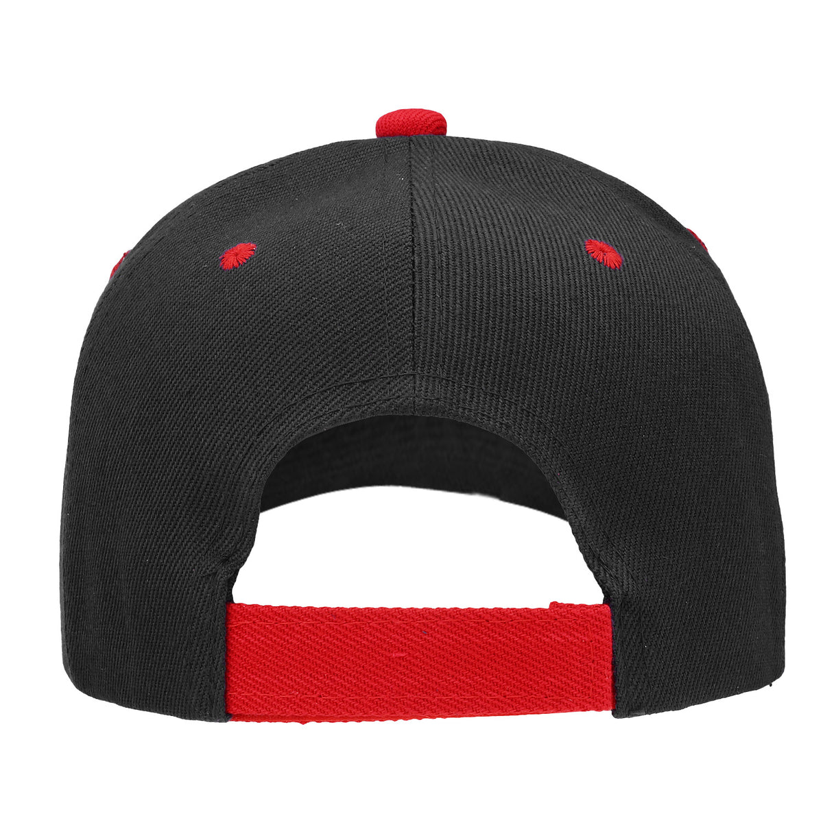 12-Pack Baseball Dad Cap Velcro Strap Adjustable Size - Black/Red – Falari