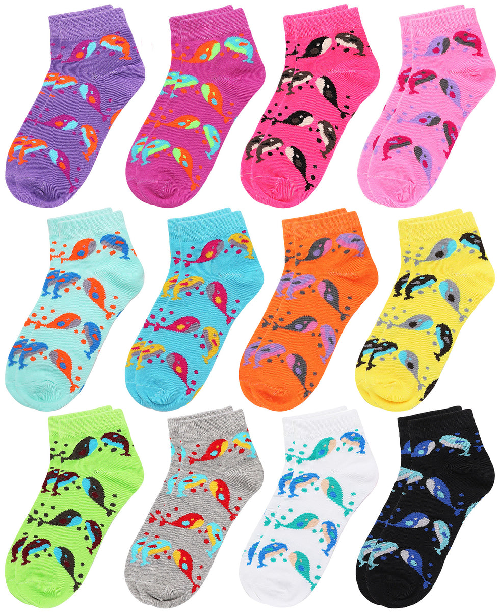 12-Pack Whale Women's Ankle Socks – Falari